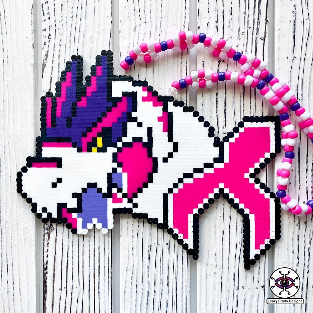 Excision Dinosaur Perler Necklace - Gem